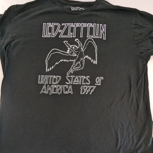 led zeppelin | Shirts | Led Zeppelin United States Of America 977 Black ...